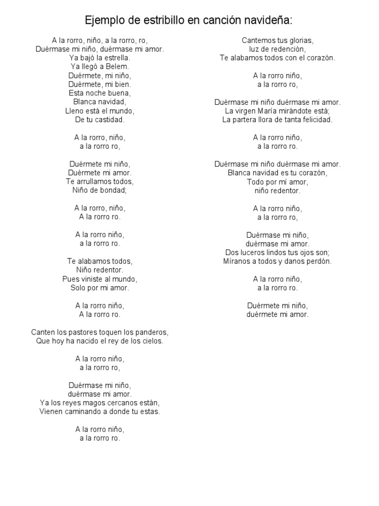Ejemplo de estribillo navideño | PDF