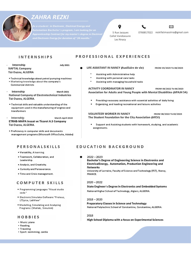 Mon CV | PDF | Engineering | Science