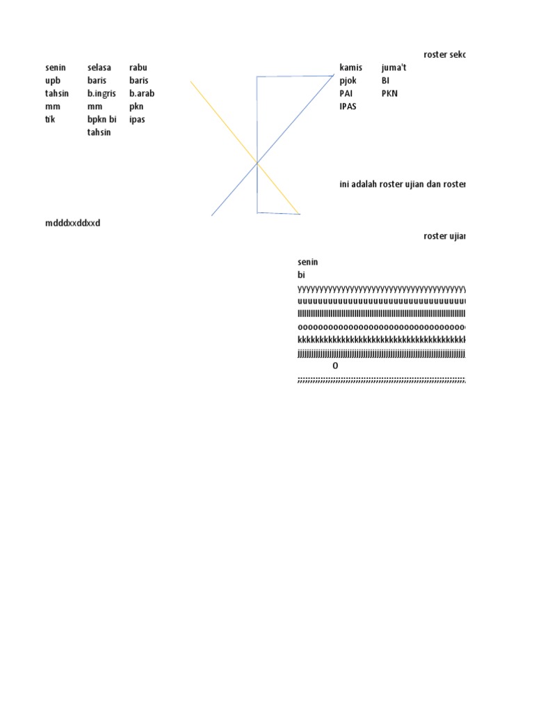 Contoh Roster Sekolah | PDF