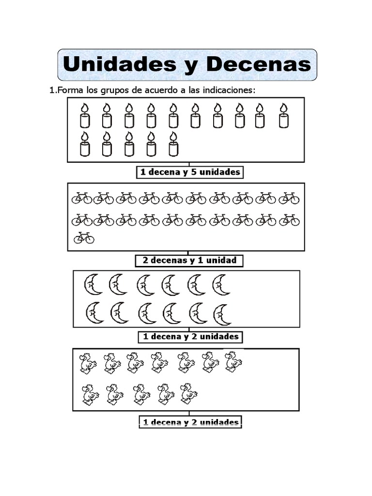 Ficha - Unidad y Decena | PDF