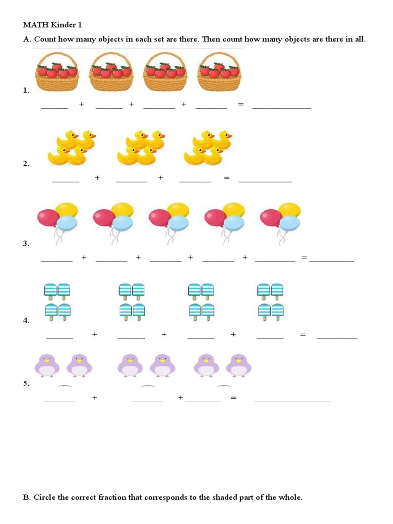 MATH Kinder 1 | PDF | Teaching Methods & Materials