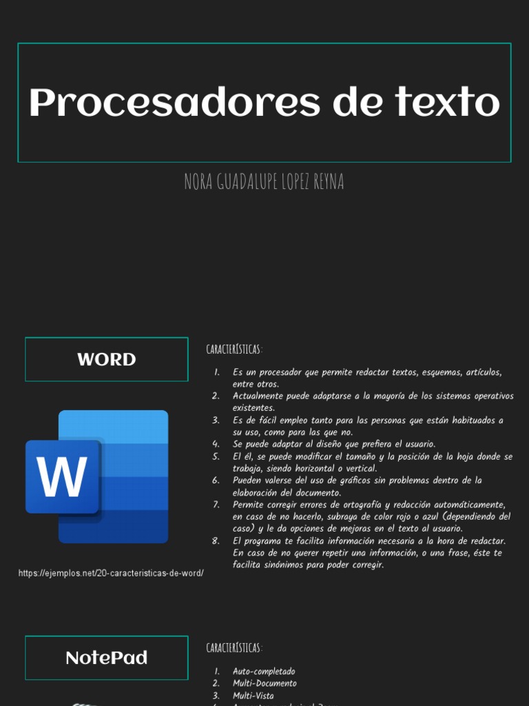 Procesadores de texto | PDF