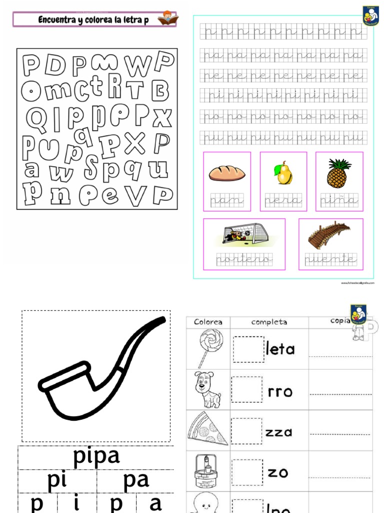 Actividades Letra P | PDF