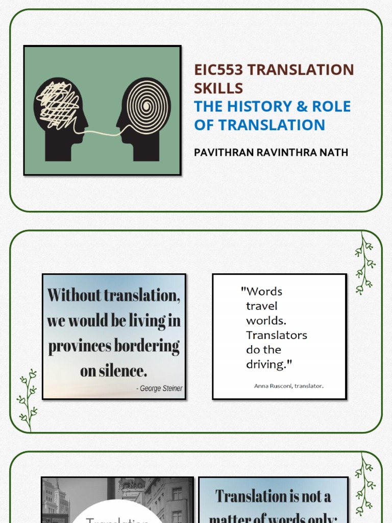 WEEK 1 - The History & Role of Translation | PDF | Translations | Curiosity