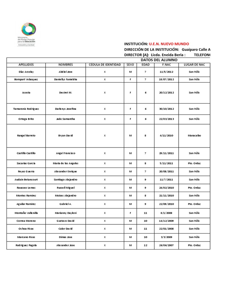0 Matric. Prosecus. Aula Int. Nuevo Mundo. Nelis 2019-20 | PDF