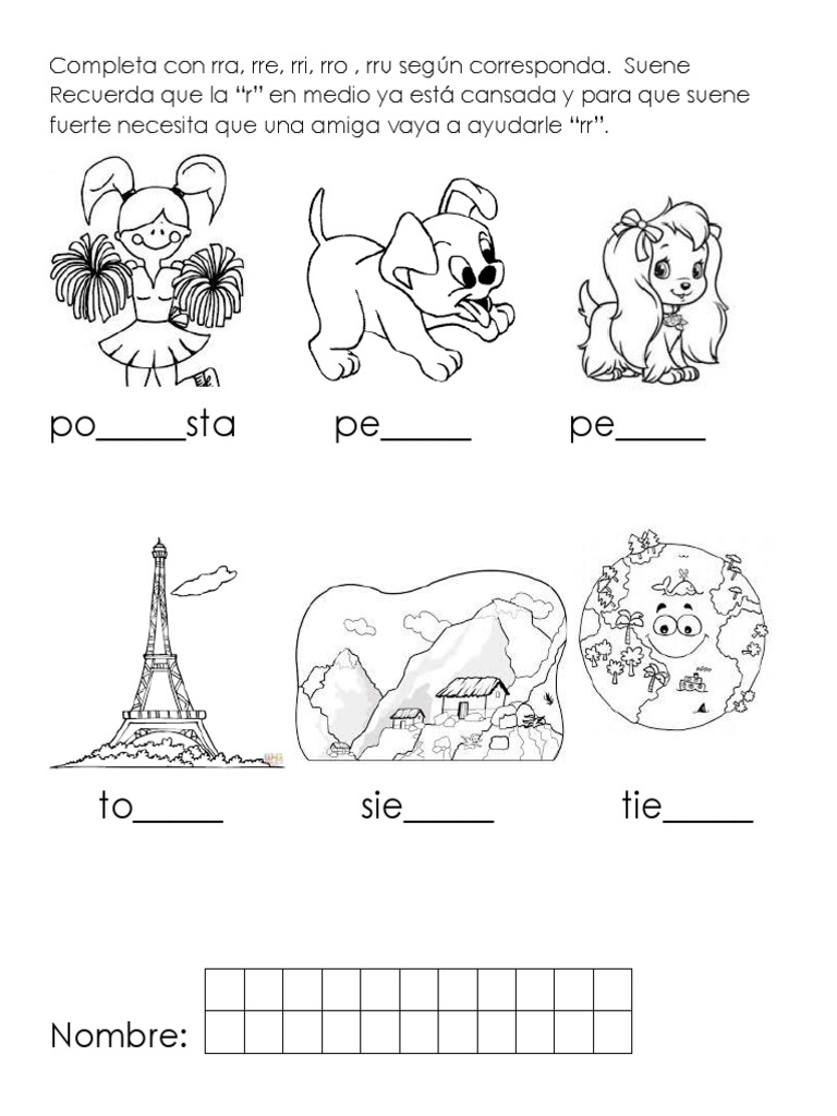 Completa Con Rra Rre Rri Rro Rru | PDF