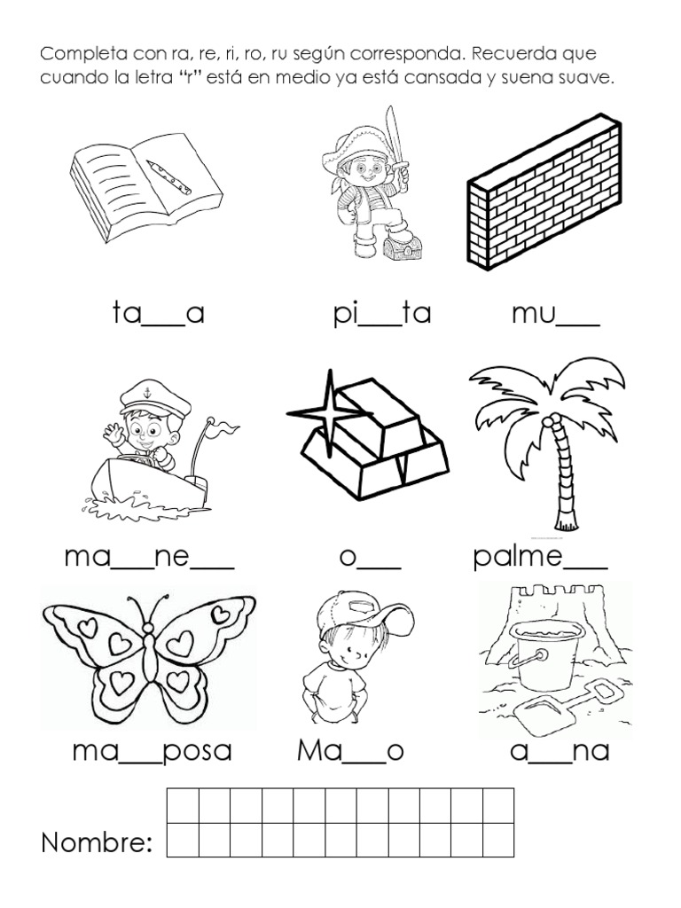 Completa Con Ra Re Ri Ro Ru Pdf