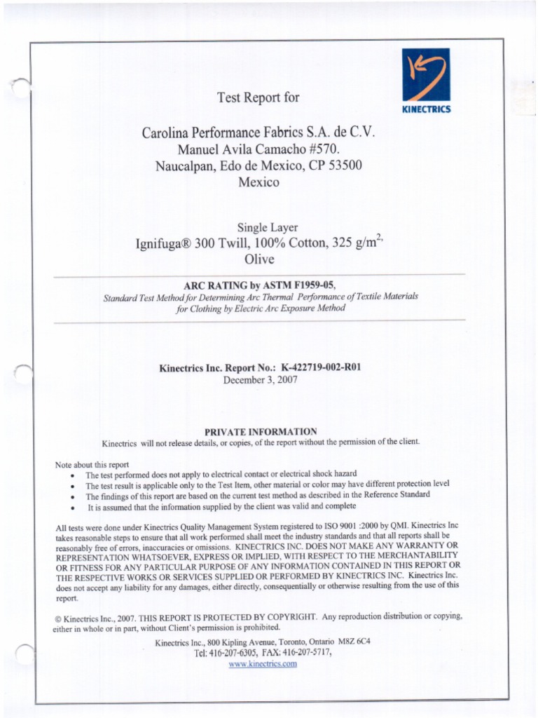 Carolina Protec 300 - TWILL | PDF