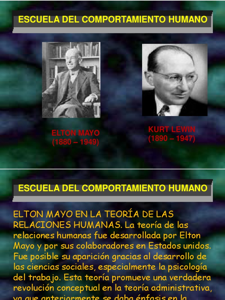 Escuela Del Comportamiento Humano | PDF | Motivación | Motivacional