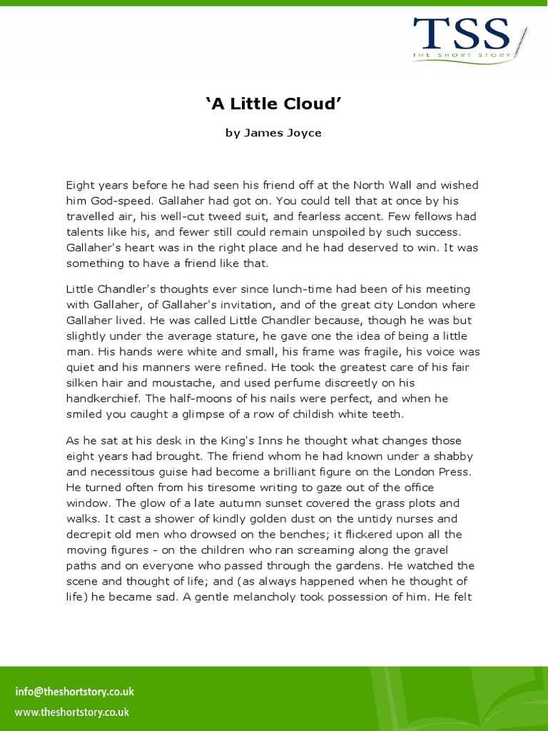 Short Stories James Joyce A Little Cloud | PDF