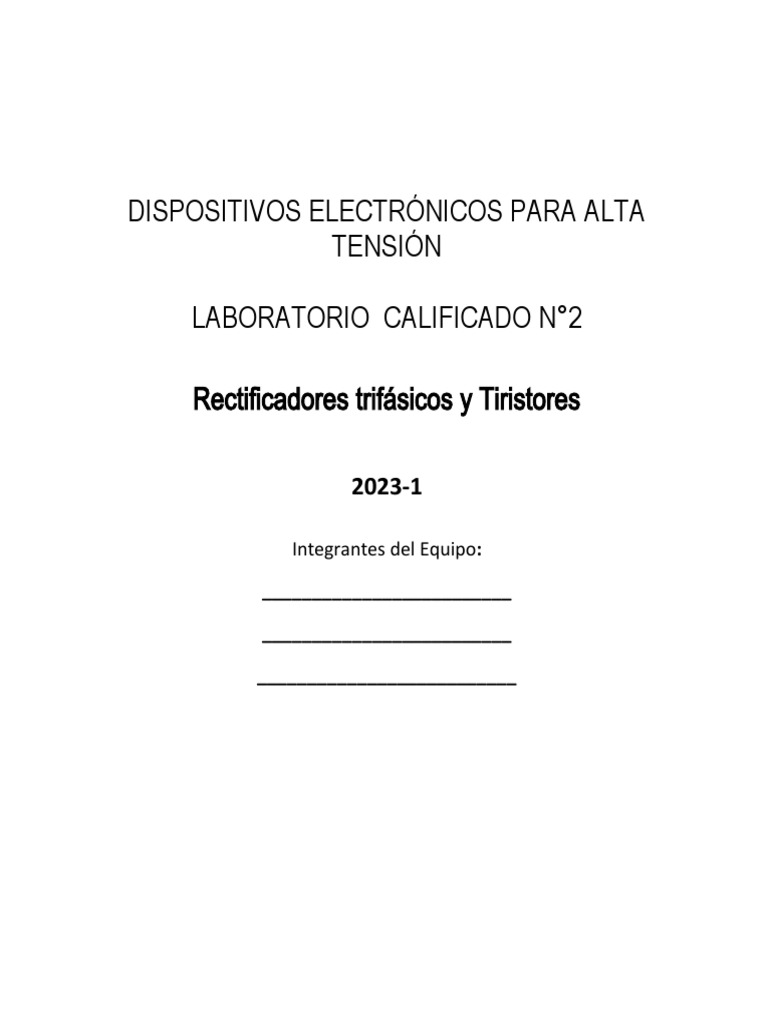 Lab - 02 INFORME | PDF | Rectificador | Diodo