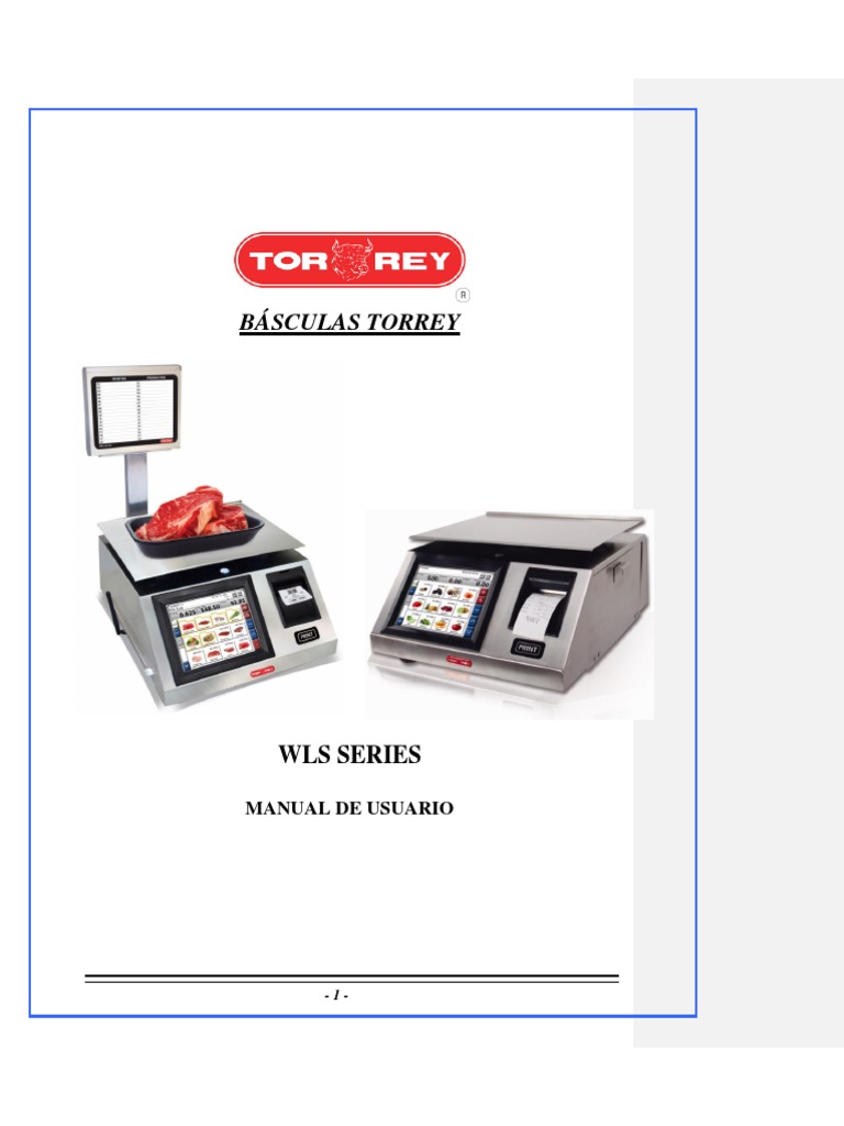Basculas Torrey WLS SERIES - Manual de Usuario | PDF | Ventana (informática) | Pantalla táctil