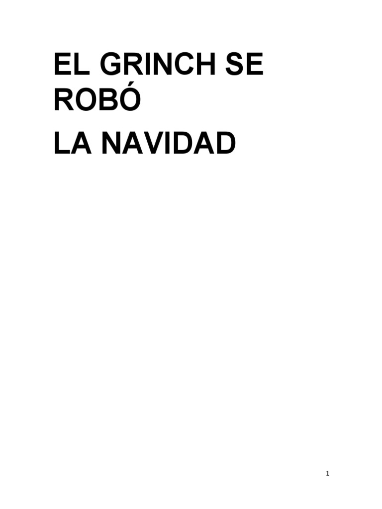 El Grinch Se Robó La Navidad | PDF | Navidad