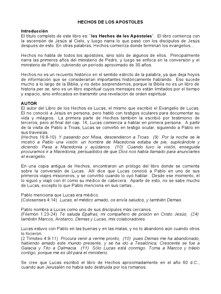 Hechos de Los Apostoles | PDF