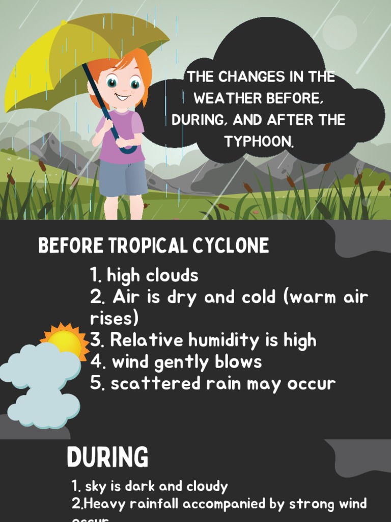 Condition of Atmosphere Before, During and After Typhoon | PDF ...