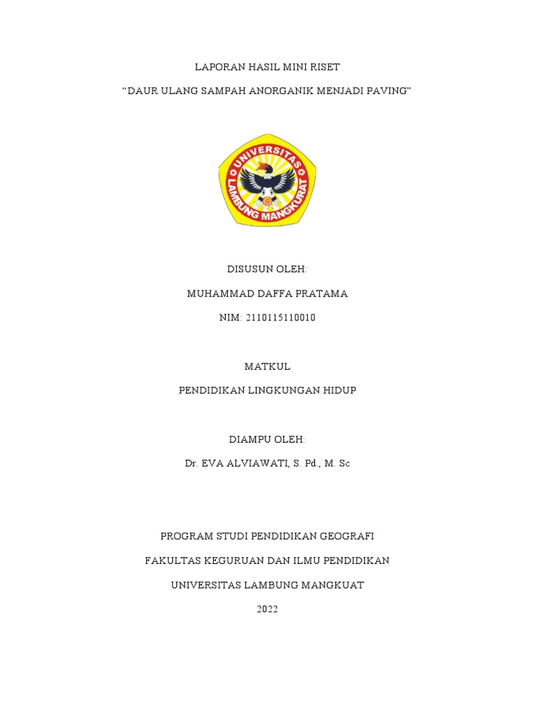 Laporan Hasil Mini Riset | PDF