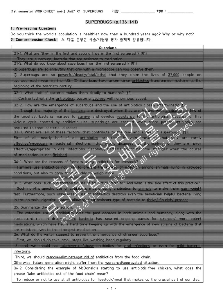 Superbugs: A Student's Guide | PDF | Antimicrobial Resistance | Bacteria