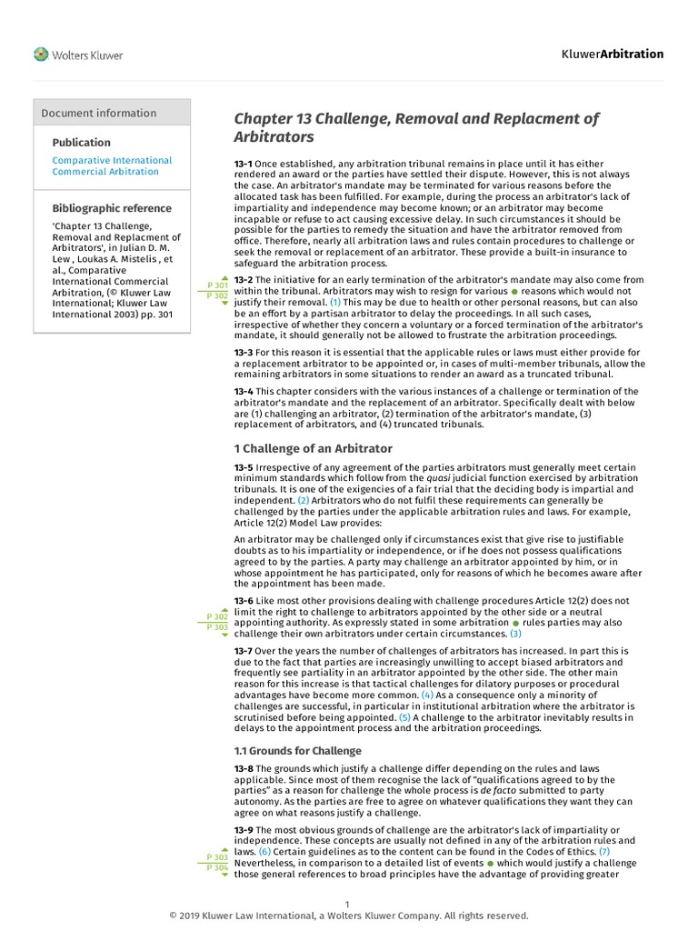 L, M, K Chap 13 | PDF | Arbitral Tribunal | Arbitration