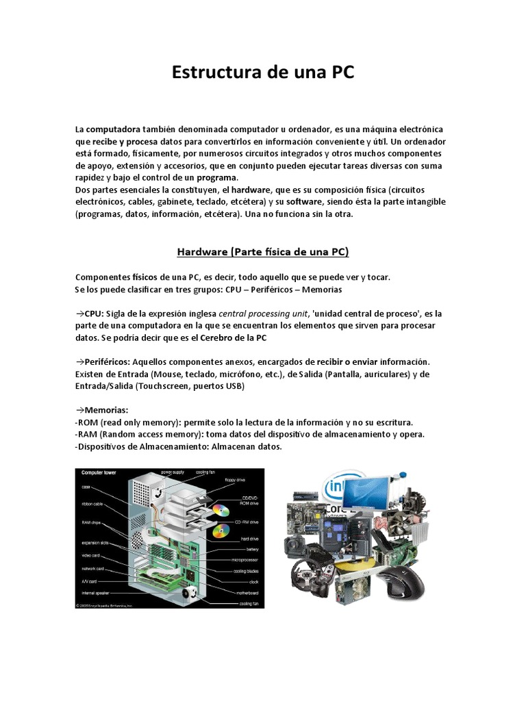 Estructura de Una PC | PDF | Lenguaje de programación | Programación de ...