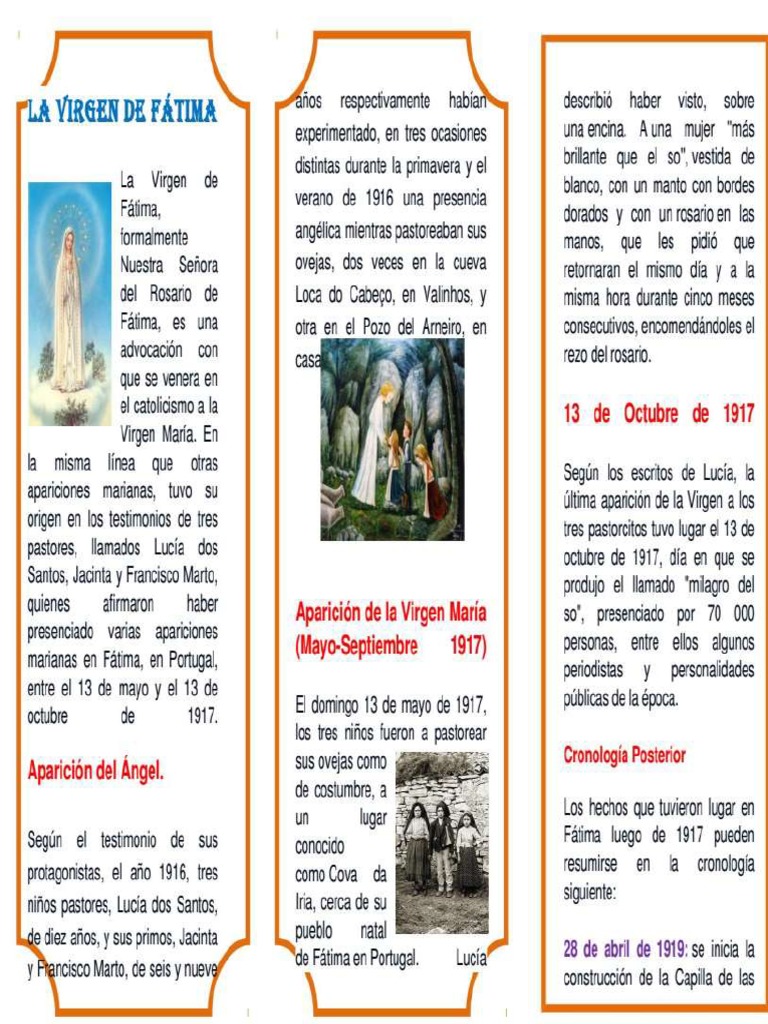 Historia de La Virgen de Fatima | PDF