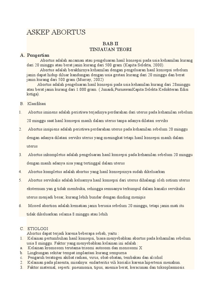 Askep Abortus | PDF