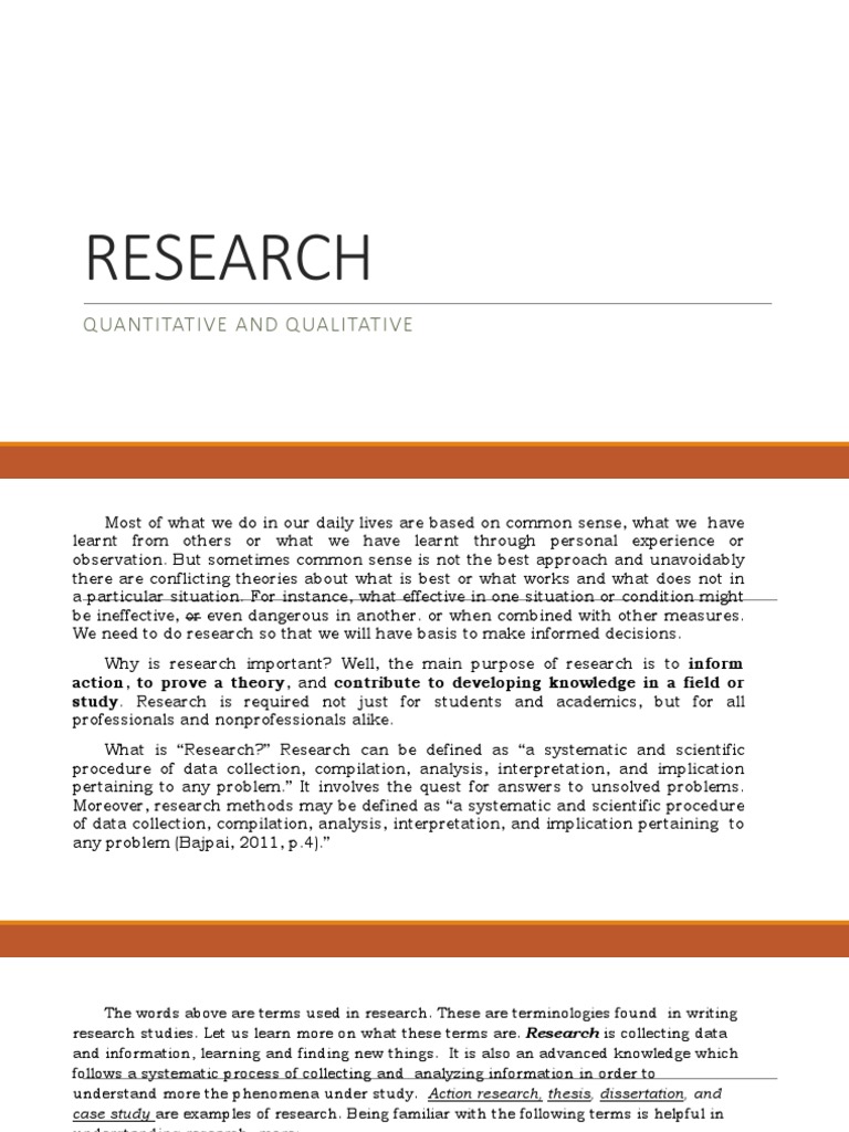 Research | PDF | Methodology | Quantitative Research
