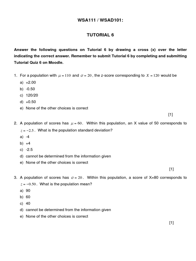 WSA111 - WSAD101 Tutorial 6 (2023) - 1 | PDF | Laboratory Rat ...