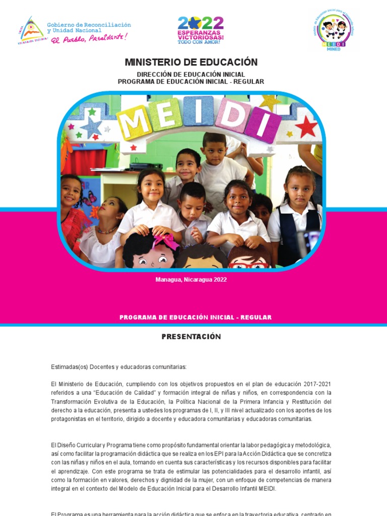 Educación Inicial Programa Regular - Final | PDF | Educación de la ...