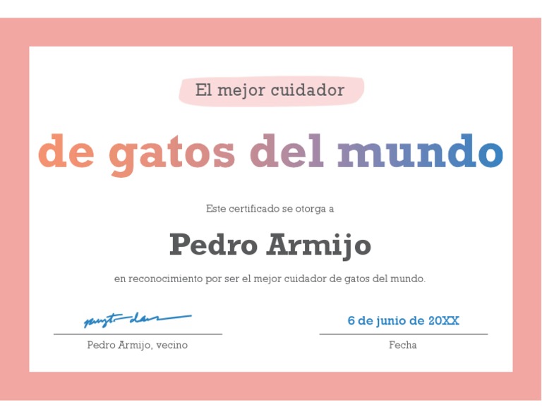 Pedro Armijo: El Mejor Cuidador | PDF