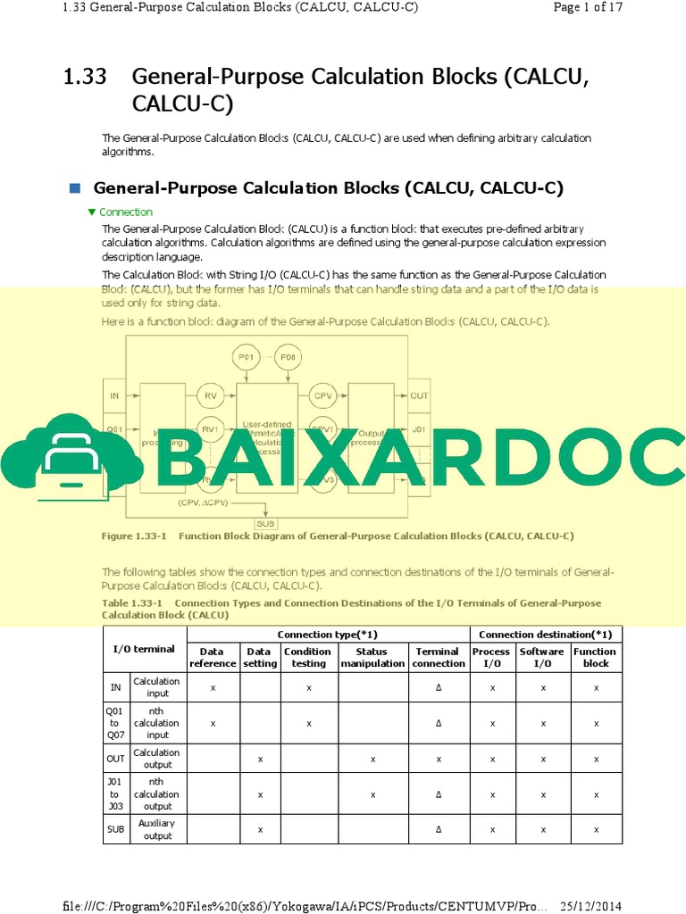 Calcu Block | PDF | Parameter (Computer Programming) | Input/Output