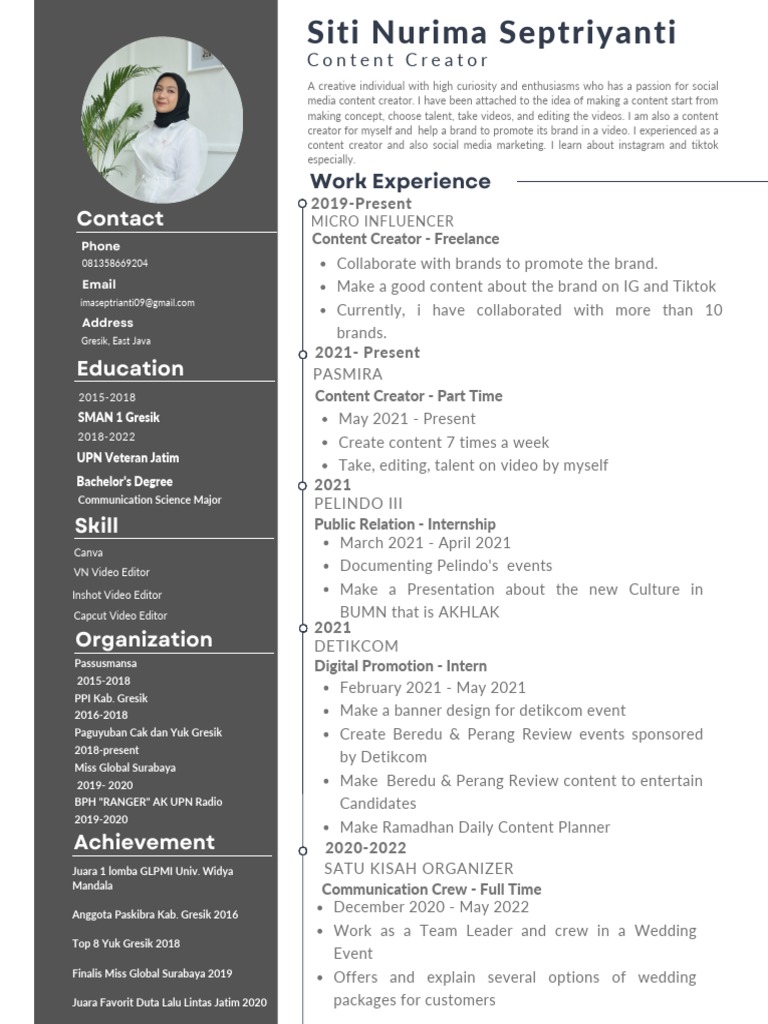 CV Ijazah Siti Nurima | PDF | Promotion And Marketing Communications ...