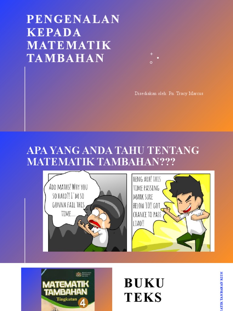 Pengenalan Matematik Tambahan | PDF
