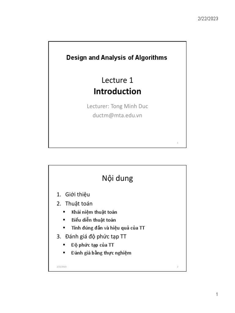 Lecture 01 Introduction Pdf