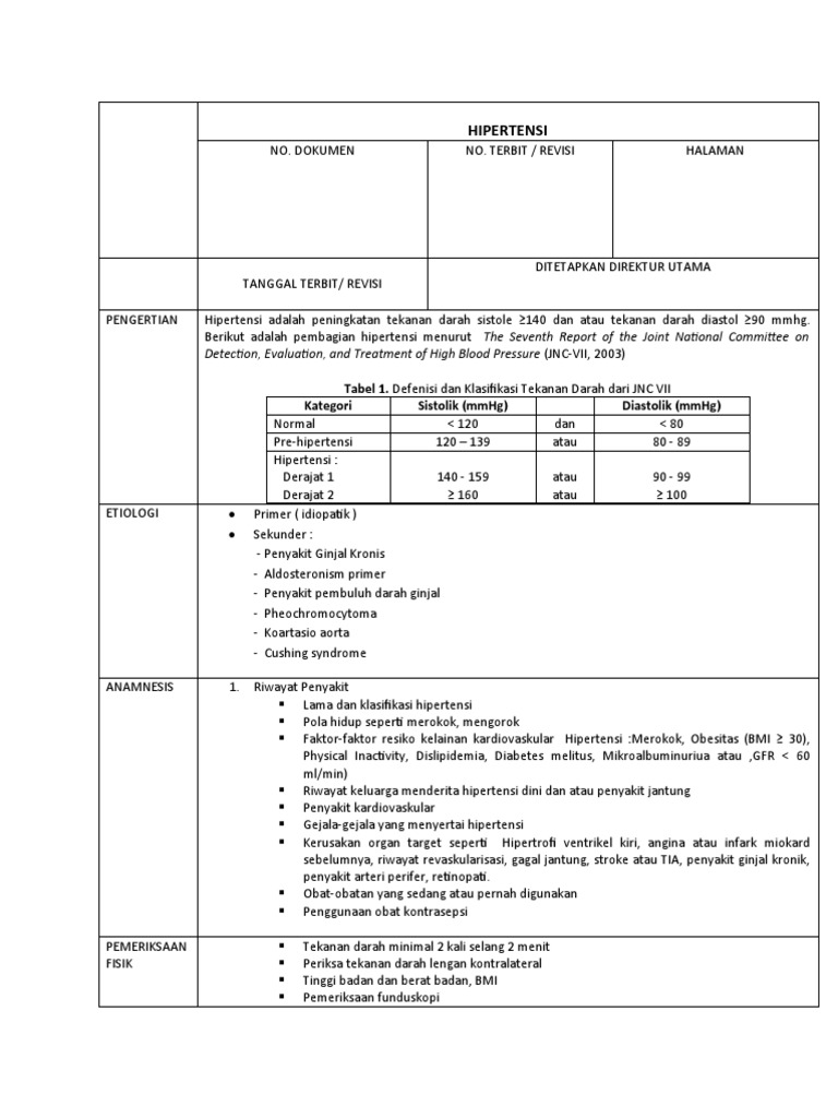 Format PPK Hipertensi - Revisi | PDF