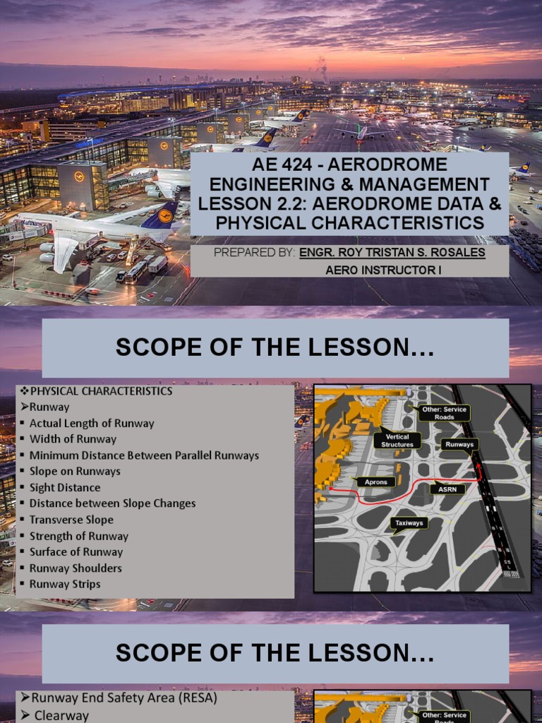 AE 424 PPT 2.2 Physical Characteristics | PDF | Runway | Takeoff