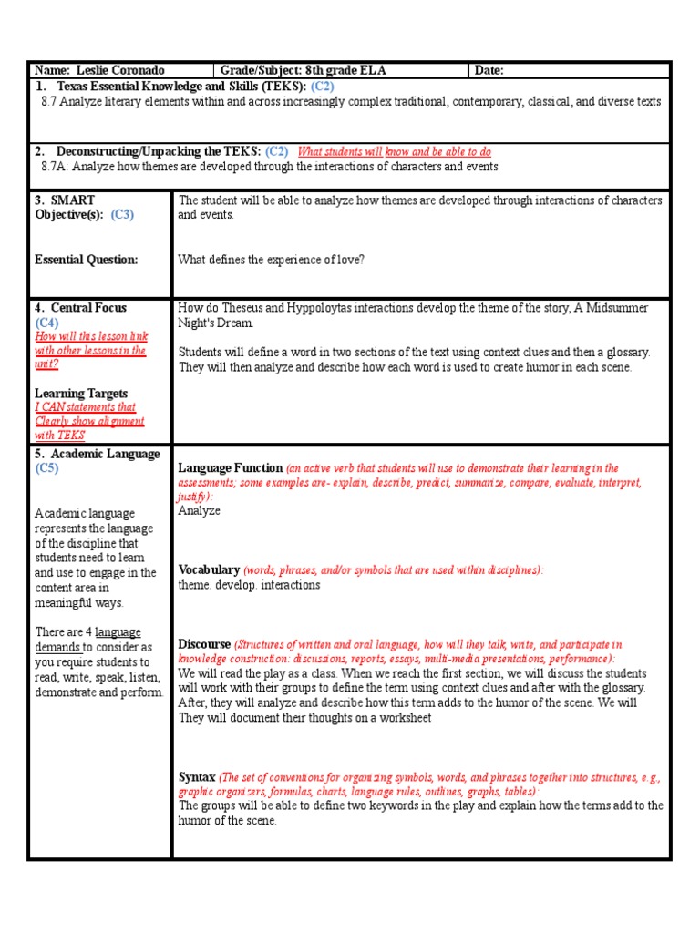 Analyzing Themes in 8th Grade ELA | PDF | Learning | Vocabulary