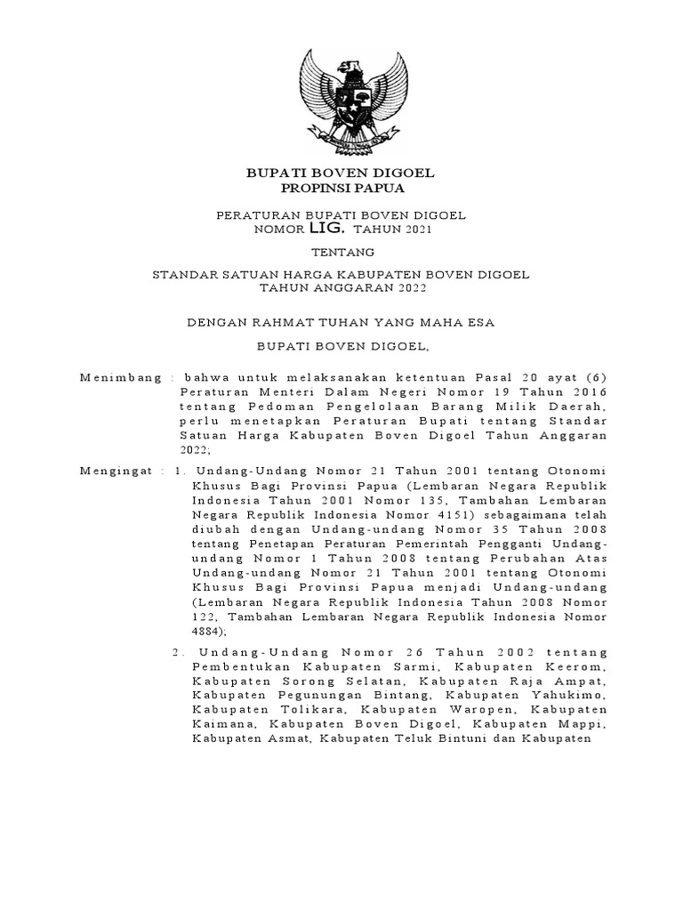 Perbup No. 46 SSH Tahun Anggaran 2022 | PDF