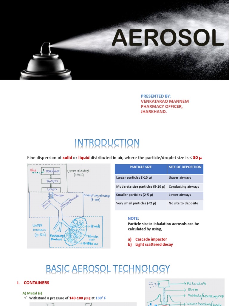 Aerosol Gpat Notes | PDF | Propellant | Aerosol