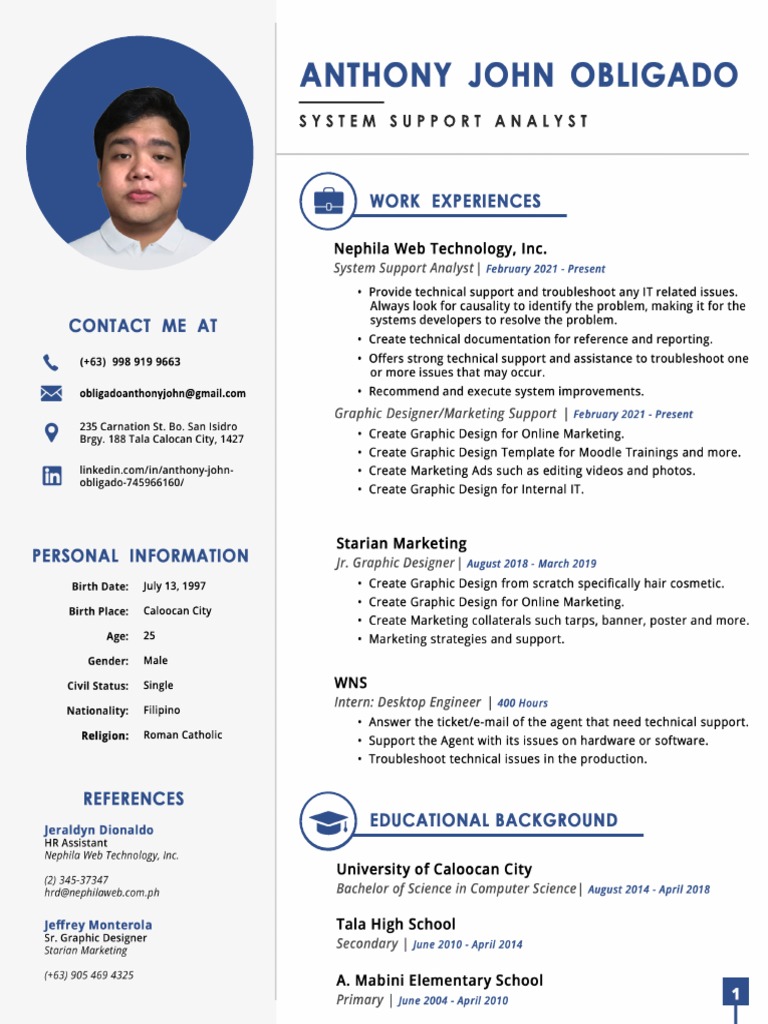 Obligado Anthony John 2023 CV | PDF