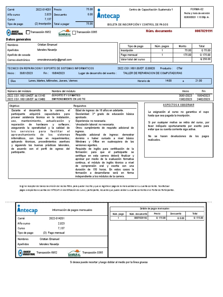 Boleta de Pago | PDF
