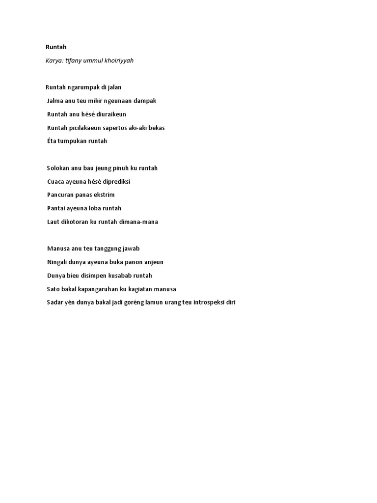 Sajak Sunda - Tifany E9 | PDF