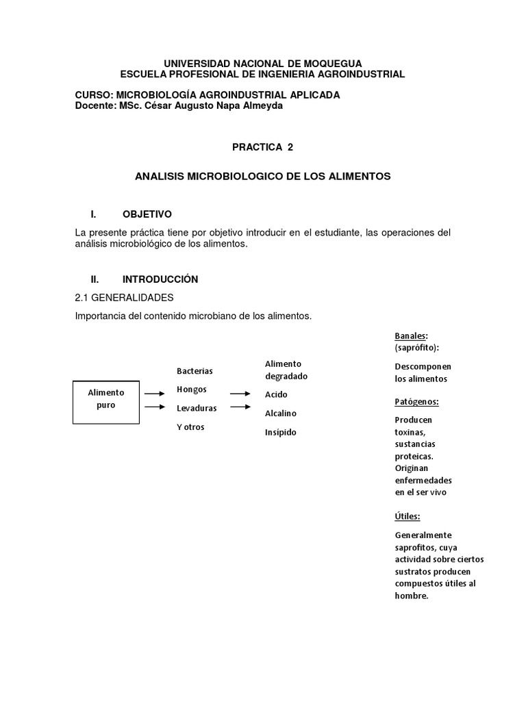 Analisis Microbiologico de Los Alimentos | PDF | Alimentos | Muestreo ...