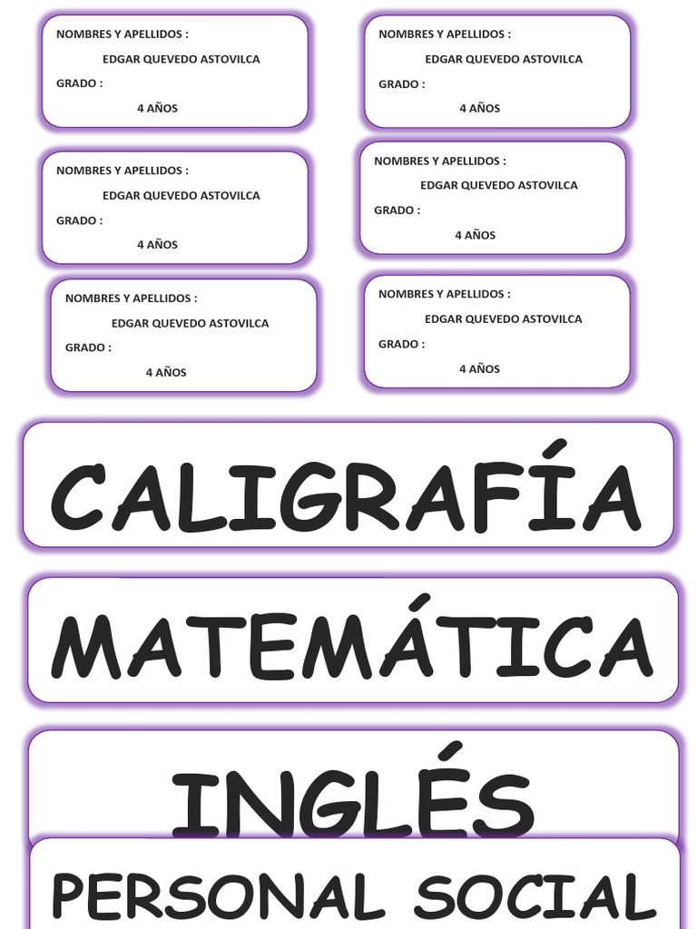Caligrafía: Matemática | PDF