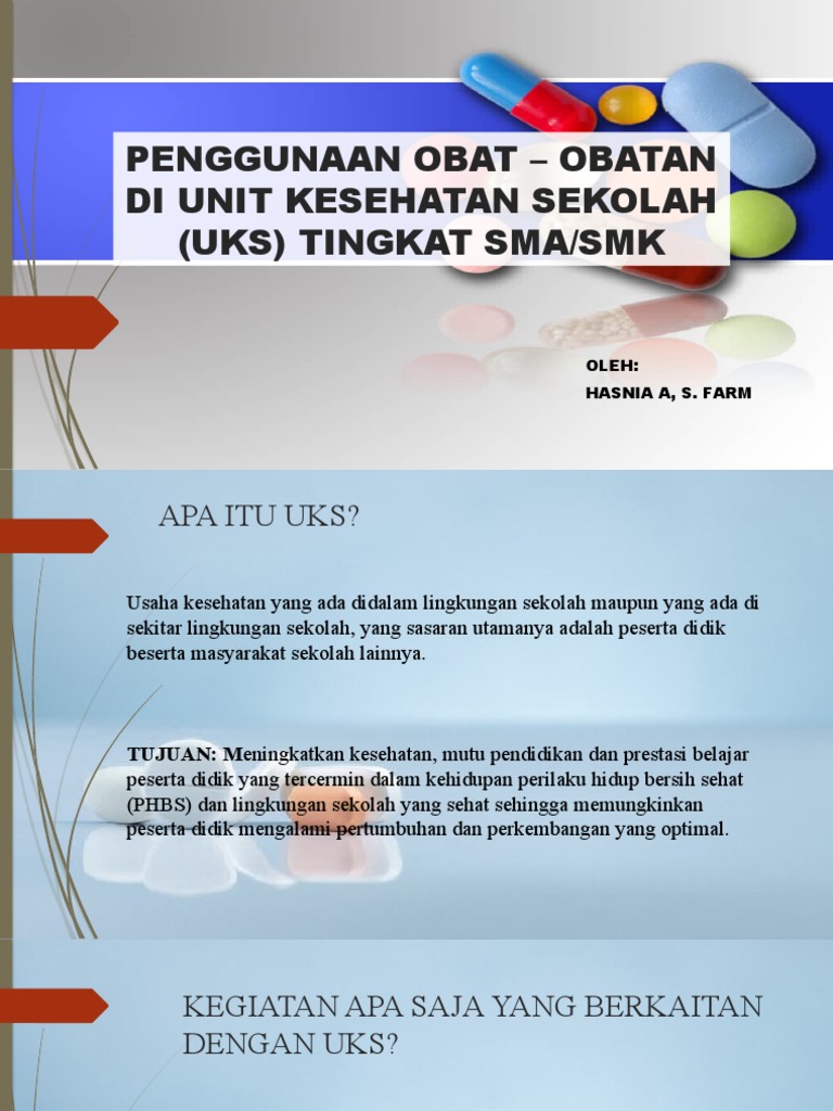 Obat-obatan Penting di UKS Sekolah | PDF