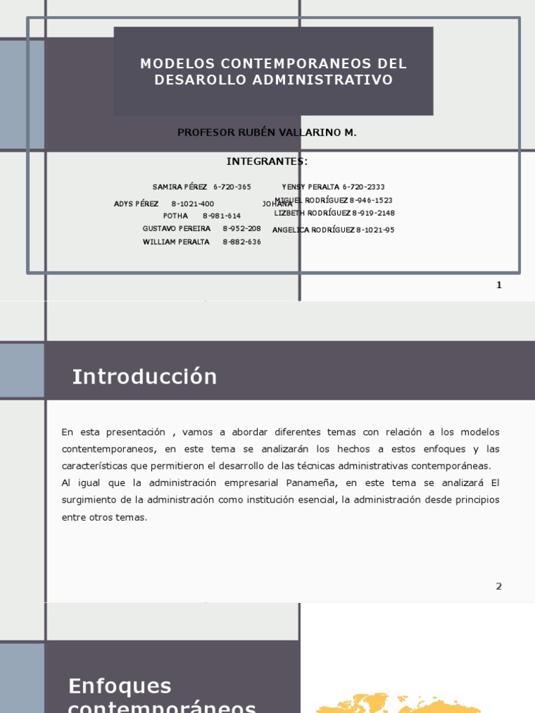Modelos Contemporaneos Del Desarollo Administrativo | PDF ...