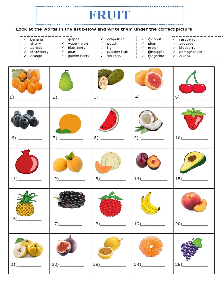 Fruit Vocabulary 2°-11 | PDF