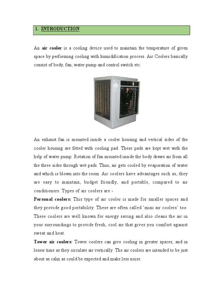 Air Cooler | PDF | Sheet Metal | Air Conditioning