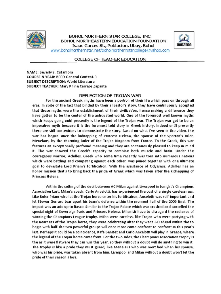 Trojan War | PDF | Trojan War | Trojan War Literature