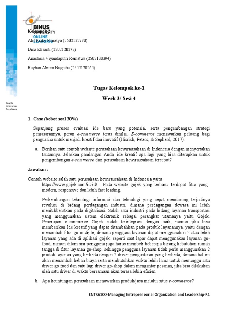 2221 Entr6583038 Exea TK1-W3-S4-R1 Team2 | PDF