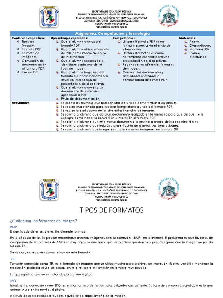 Tipos de formatos en computación | PDF | Informática | Datos de computadora